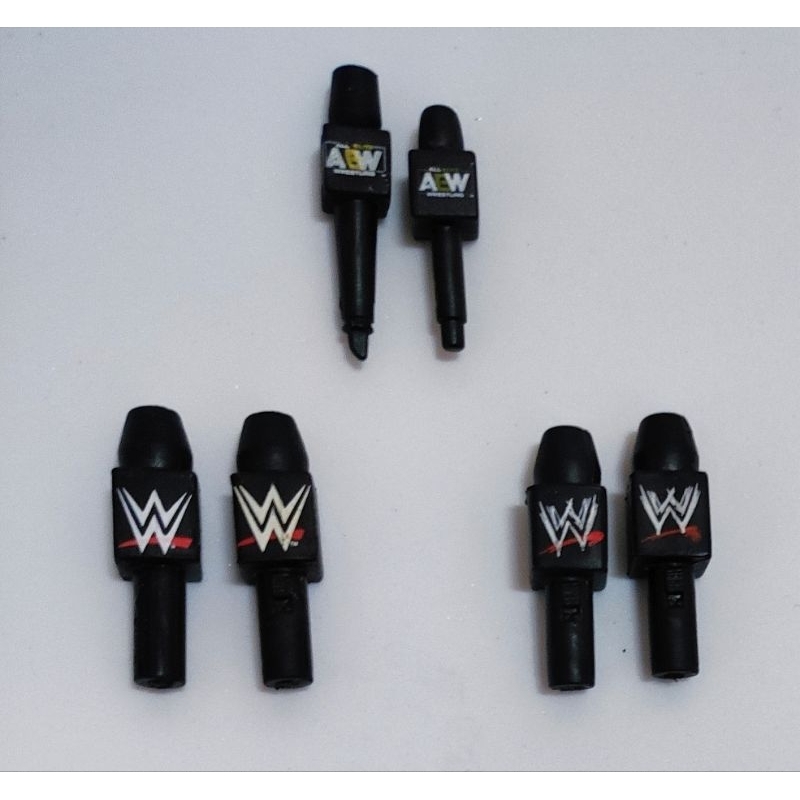 WWE Mattel AEW Jazwares Microphones for Basic Elite Wrestler Wrestling ...