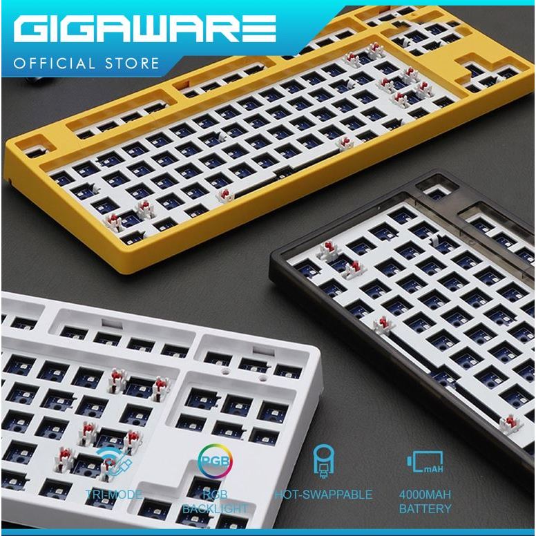 Gigaware MMD87 DIY 87 Keys Hot-Swappable Tri-Mode 80% Mechanical ...