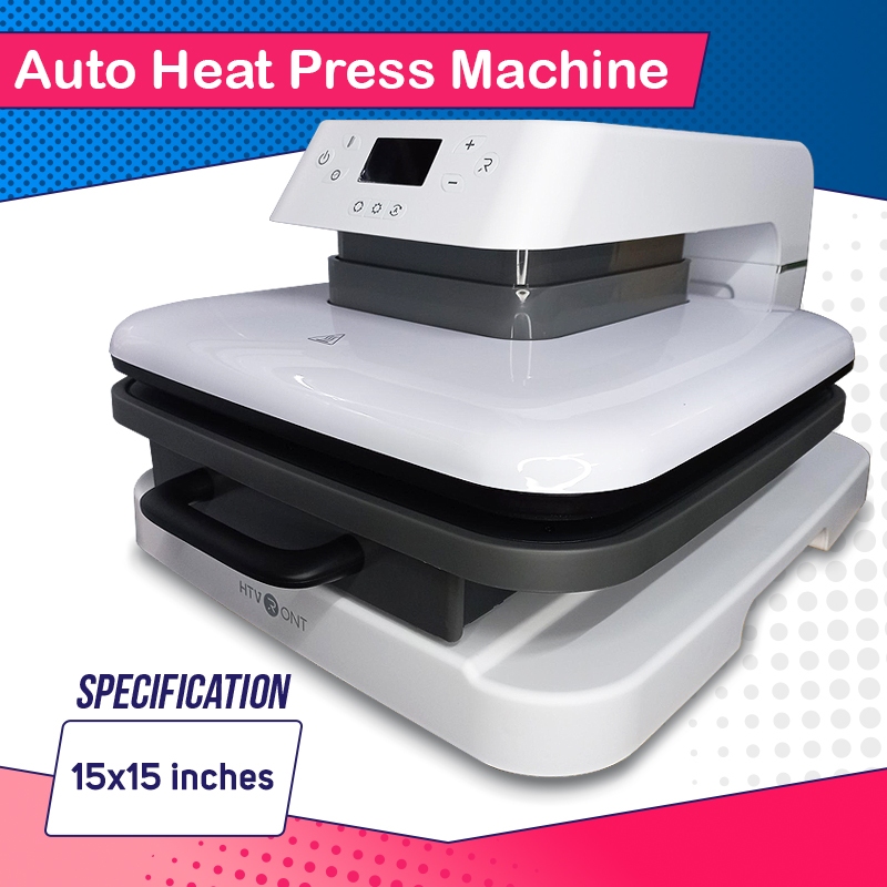 Auto Heat Press Machine 15*15 inch heat plate（220V）(LIGHT BLUE / WHITE ...