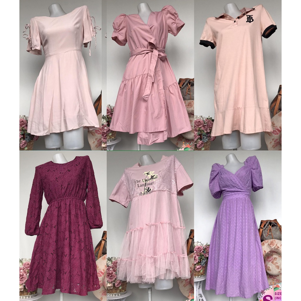 Preloved Pink & Purple Dress | Shopee Philippines