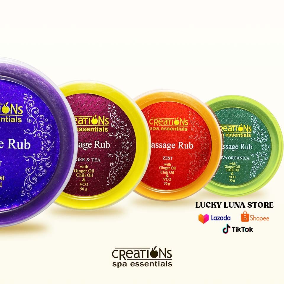 CREATIONS MASSAGE RUB 50g. (New Packaging with Plastic Cover) | Shopee ...