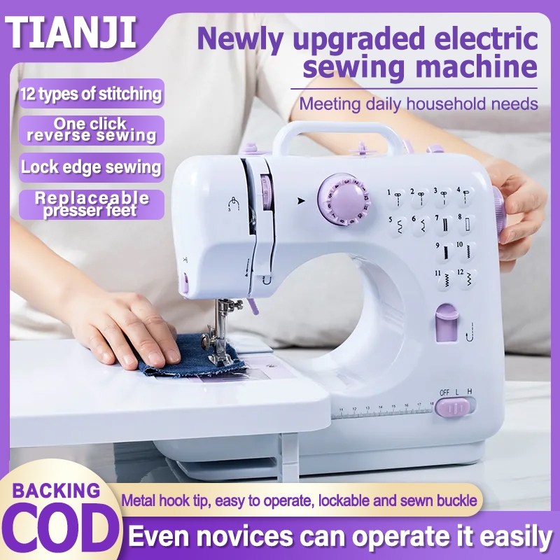 Ready stock Portable Sewing Machine Mini Electric Household 12 Stitches ...