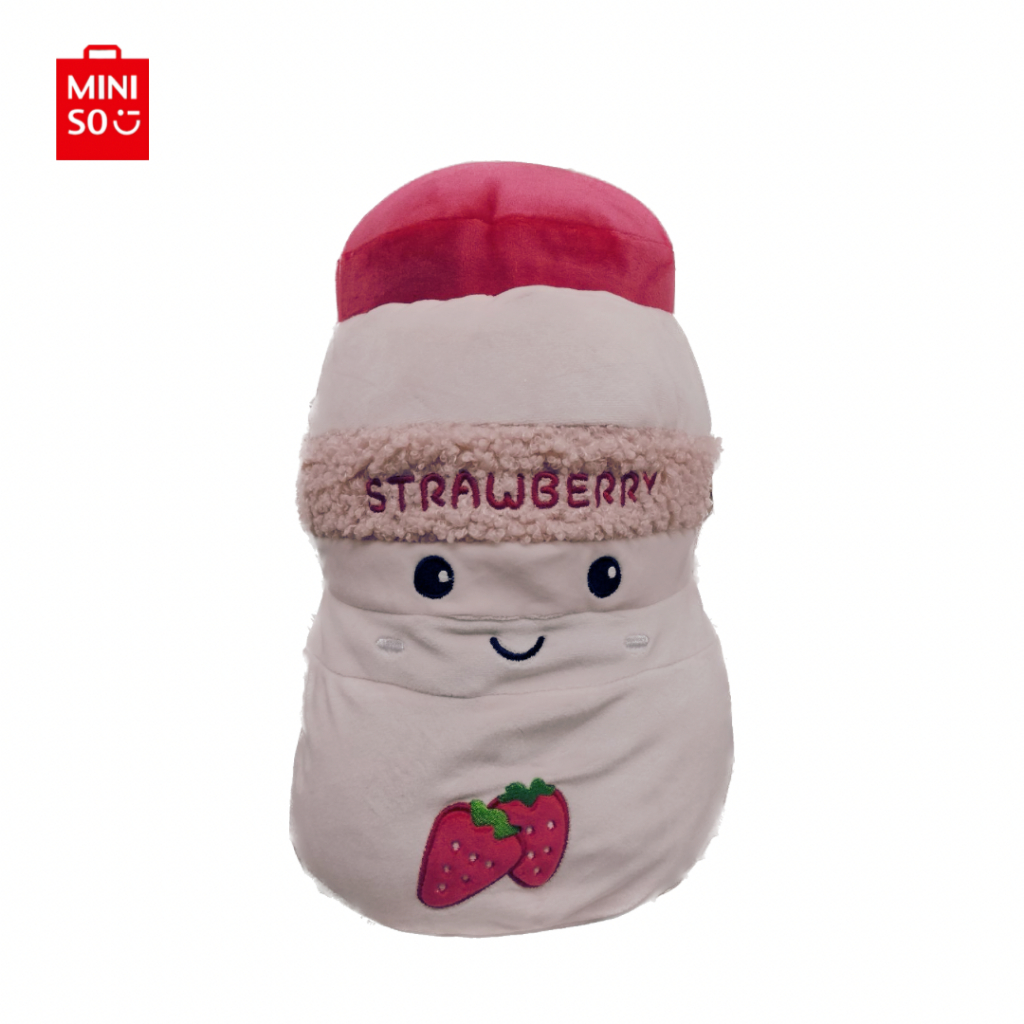 Miniso Beverages Series Pillow Strawberry Milk Shake and Little Bear ...