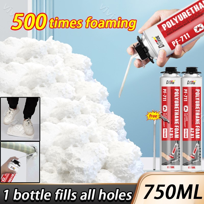 Foam sealant spray Polyurethane foam PU foam spray 750ML Fills cracks vents Expanding foam spray ...