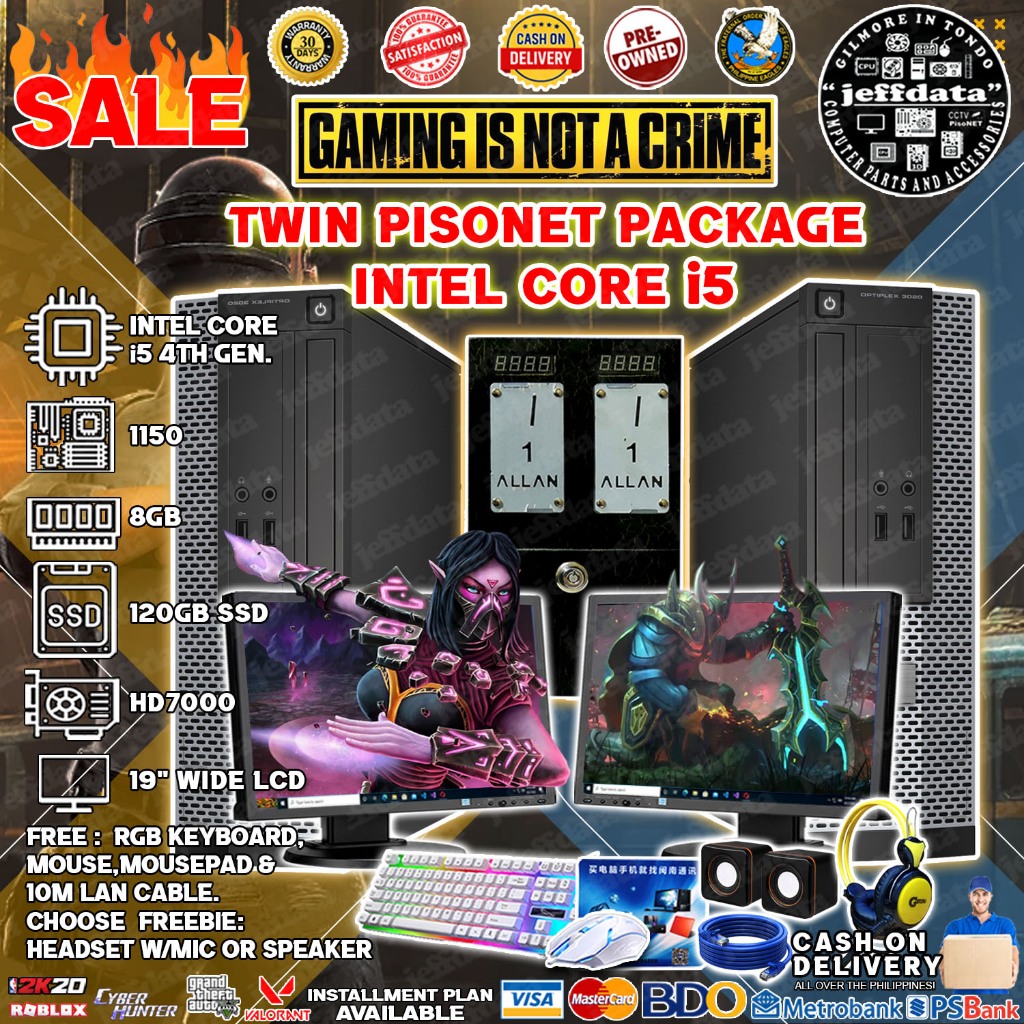 Twin Pisonet Intel i5 4th Gen 8gb Ddr3 120gb Ssd 1gb 64bit Gpu 19 Wide ...