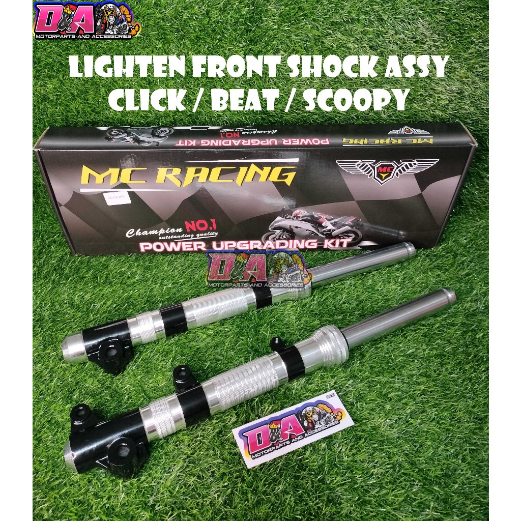 JRP LIGHTEN FRONT SHOCK ASSEMBLY GOLD SERIES FOR HONDA CLICK 125 / 150 / BEAT Fi / BEAT CARB ...