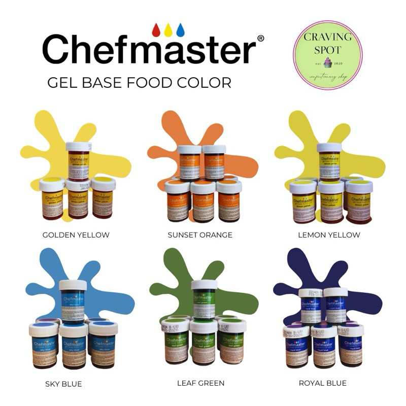 CHEFMASTER GEL BASE FOOD LIGHT COLOR | Shopee Philippines
