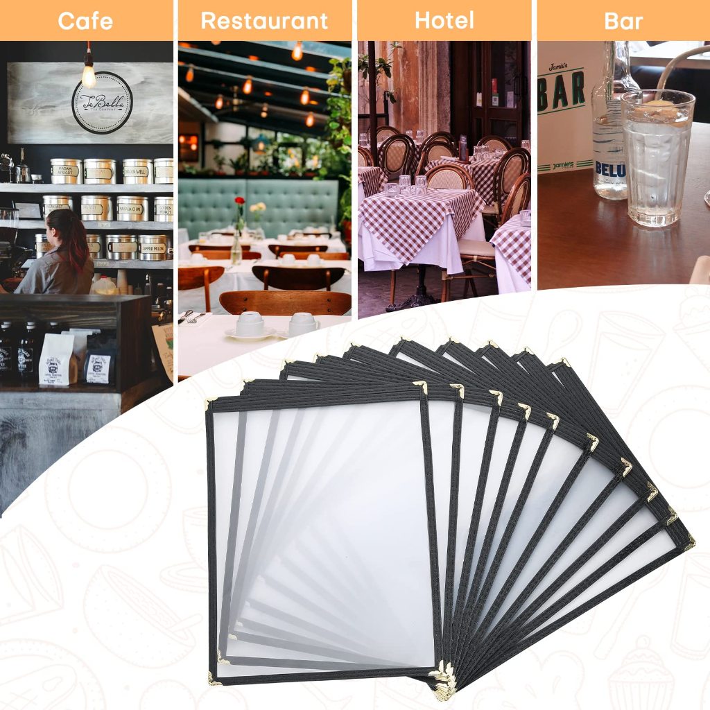 A4 Size Transparent Menu Cover 1page 2 Faces Menu Display Cover Book ...