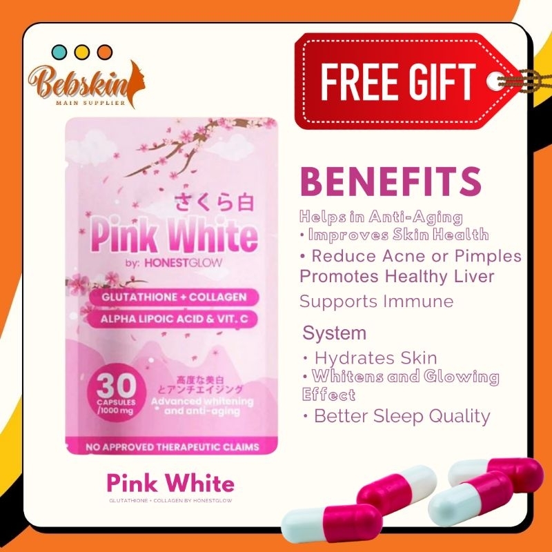 Honest Glow Pink White 30 caps | Shopee Philippines