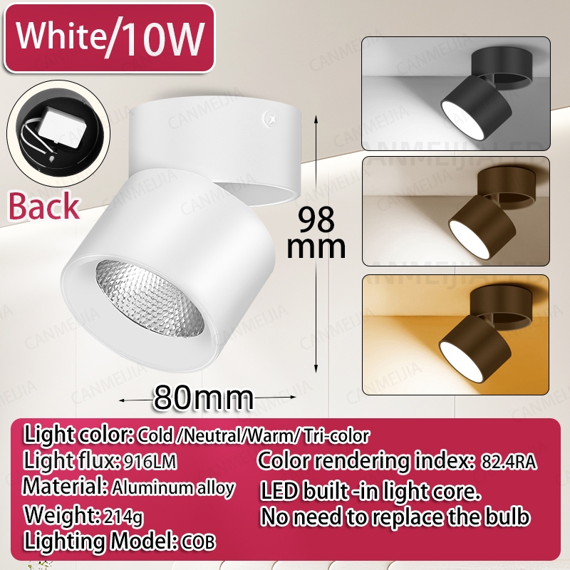 Foldable Downlight 3Colors Pin Light Ceiling Lamp Surface Mounted ...