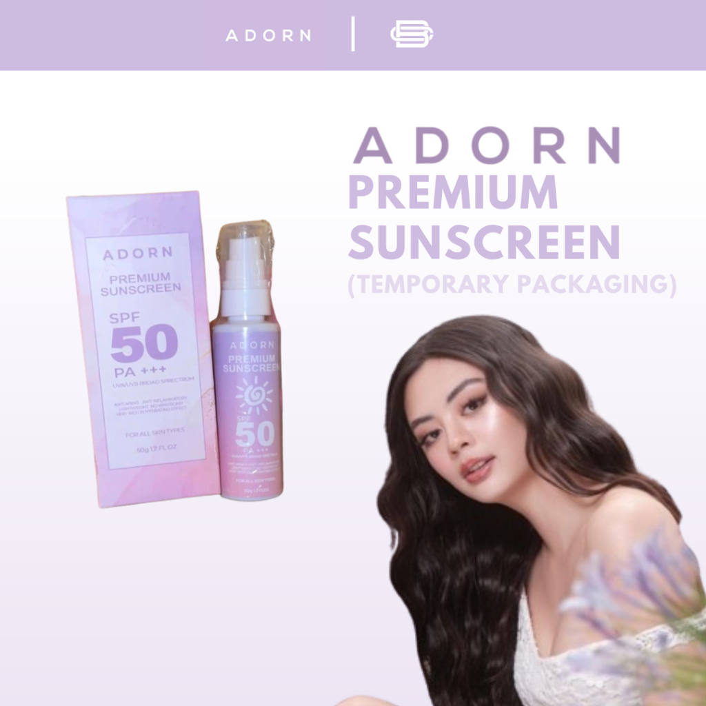 Adorn Premium Sunscreen Spf 50 PA +++ 50G | Shopee Philippines