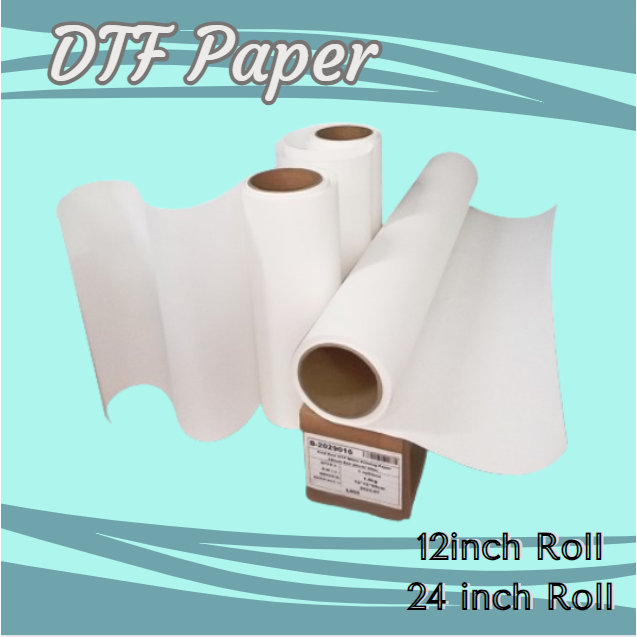 DTF Transfer paper Cold Peel DTF White Printing Paper per roll (12inch ...