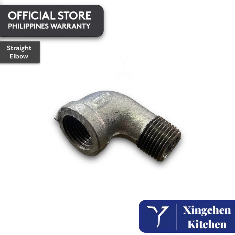 GI Straight Elbow 1/2 Female by 1/4 Male Thread Reduced for LPG Gas ...