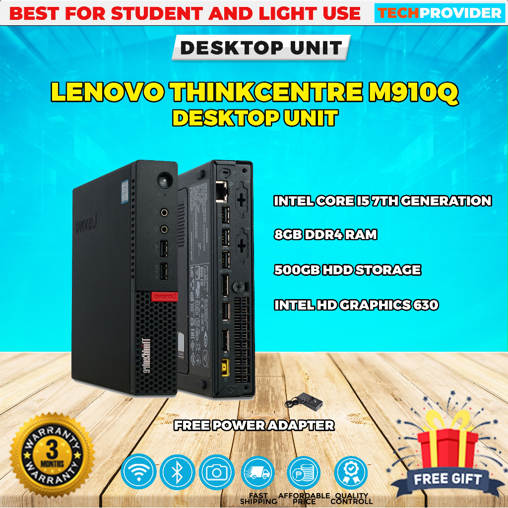 Lenovo ThinkCentre M910 / M910Q Tiny Desktop PC System Unit Intel Core ...