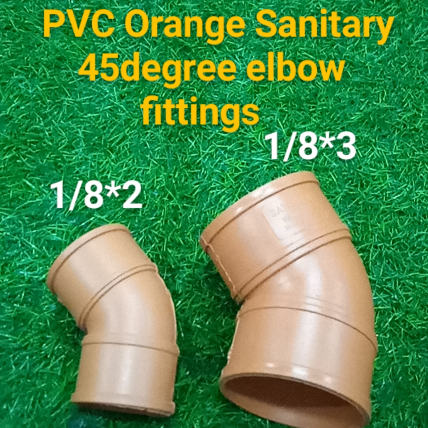 PVC ORANGE PLUMBING ELBOW FITTINGS 45 DEGREE | Shopee Philippines