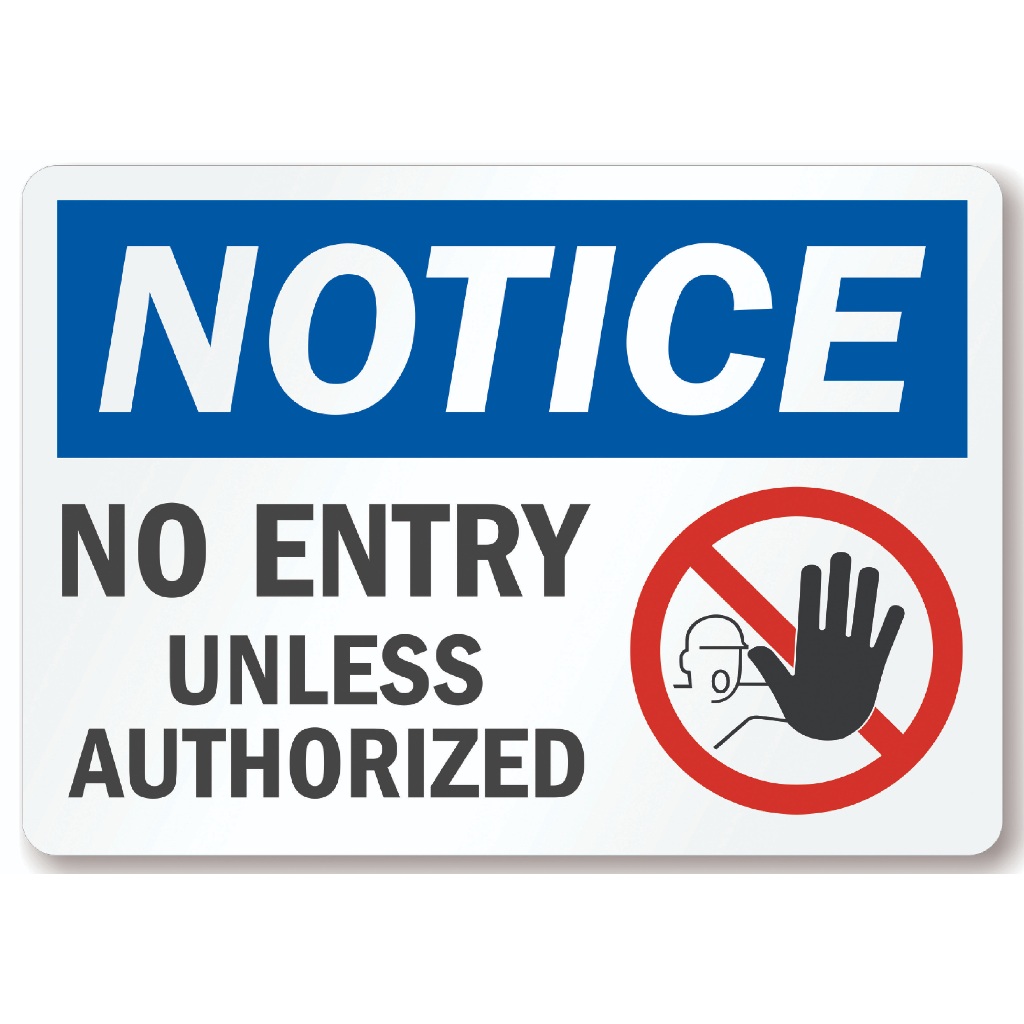 NO ENTRY laminated signage 250microns A4 size | Shopee Philippines