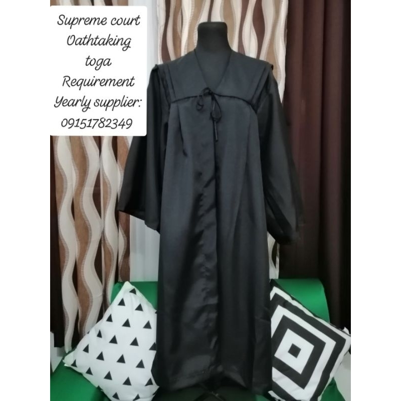 Plain Black Robe toga for Bar passers Oathtaking costume | Shopee ...