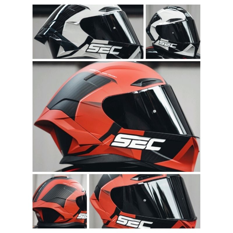 SEC ACE Fullface helmet dual visor | Shopee Philippines