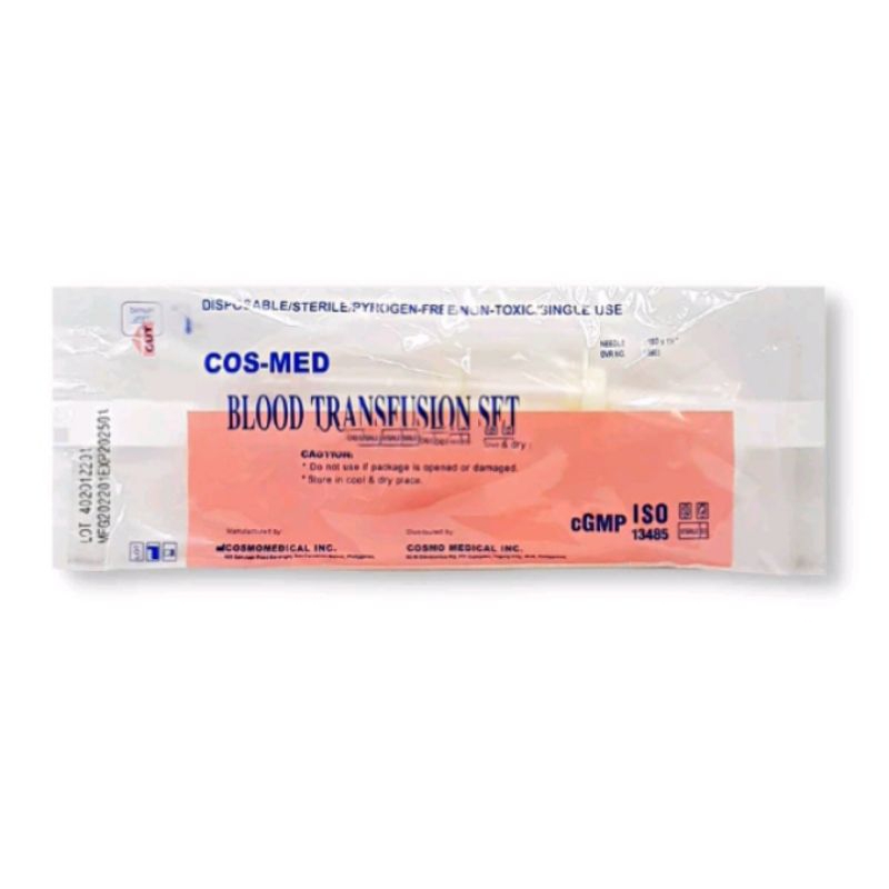 BLOOD TRANSFUSION SET NEEDLE (COSMED) | Shopee Philippines