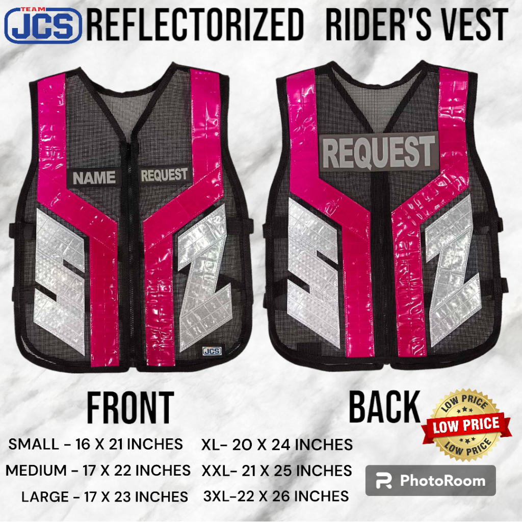 reflectorized vest for riders with name tag | Shopee Philippines
