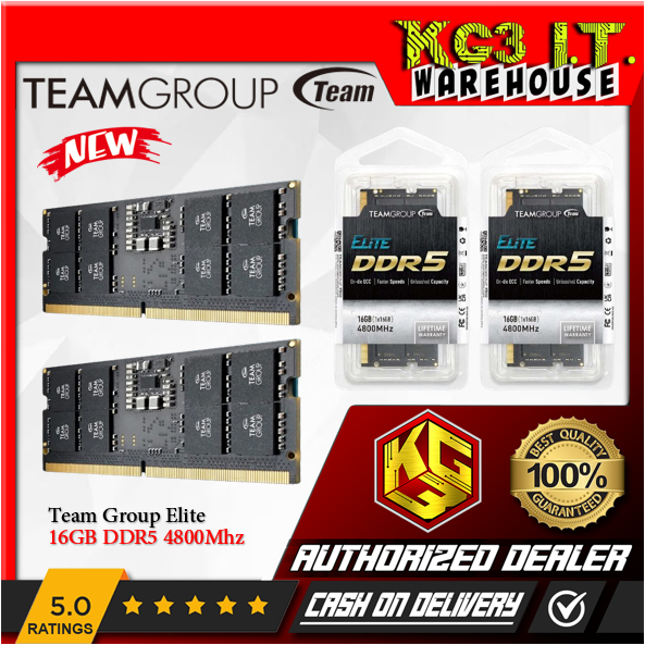 Team Group Elite 16GB DDR5 4800Mhz CL40 Non-ECC RAM Memory Sodimm for ...