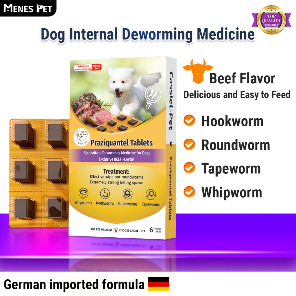 Menes Pet Chewable Tablet Anti Tick And Flea Dewormer For Dogs Puppy ...