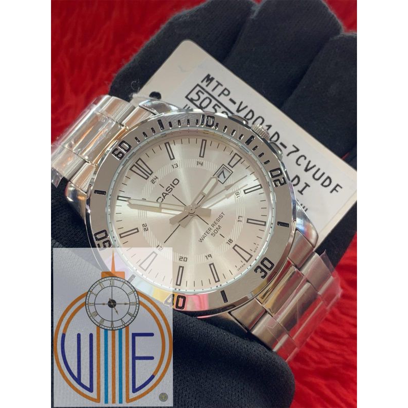 CASIO MENS SILVER MTP VD01D 7C | Shopee Philippines