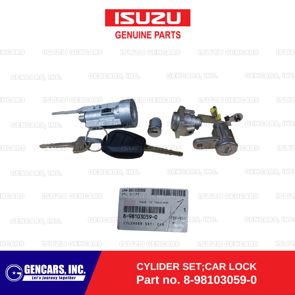 Isuzu Cylinder Set Car Lock for Dmax LS 2013 (8981030590) (Genuine ...