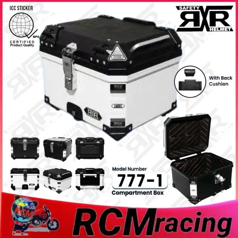 Compartment Box Helmet Box TOP BOX With Back Cushion For Motorcycle 45 ...