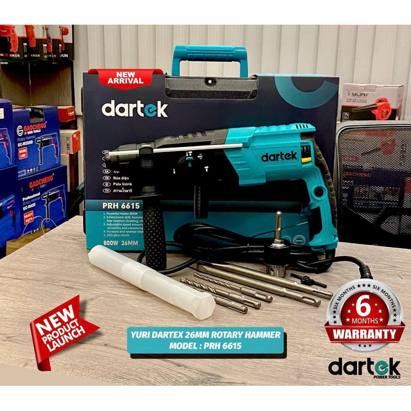 DARTEK 800W Rotary Hammer / Hammer Drill 26mm (PRH6615) | Shopee ...