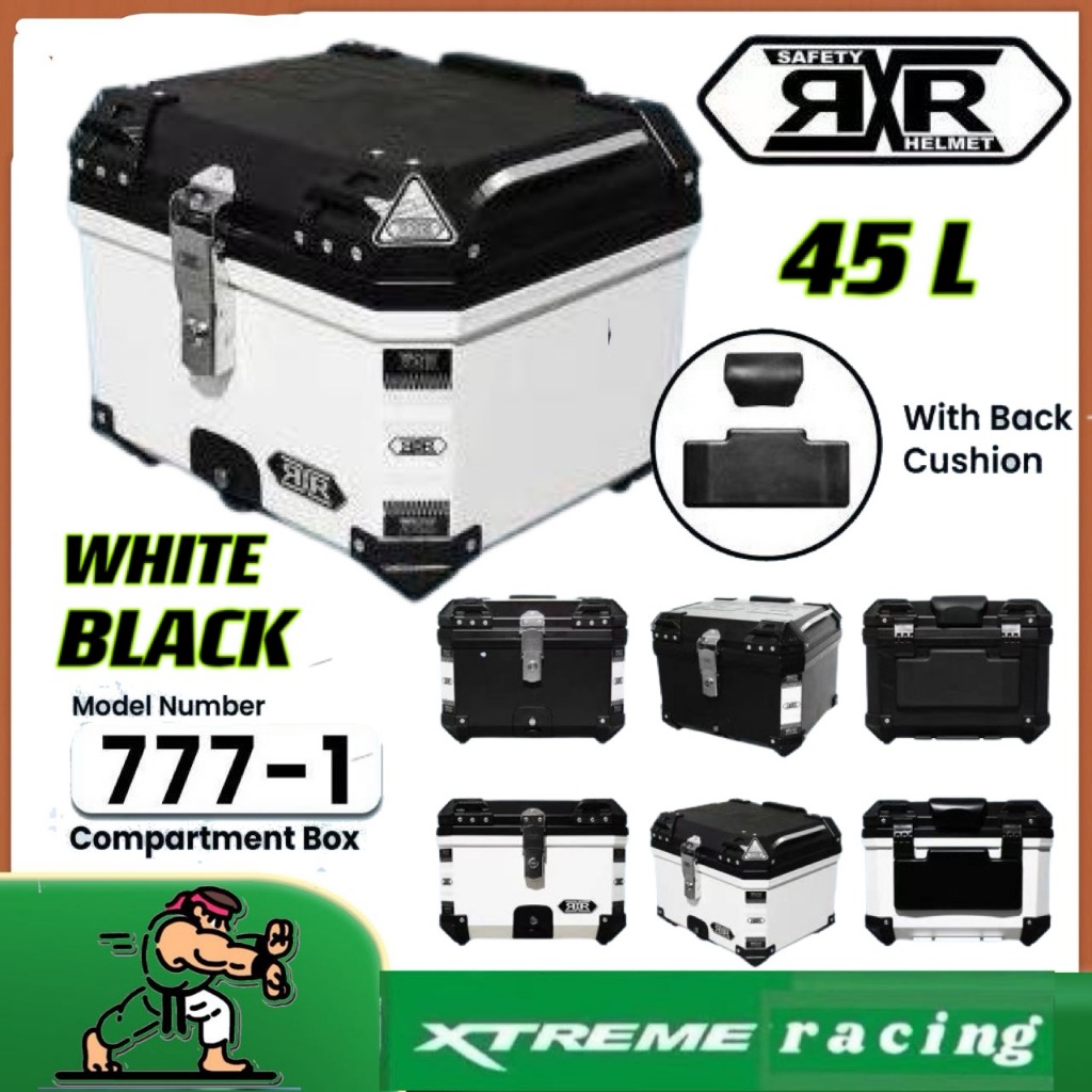 Compartment Box Helmet Box TOP BOX With Back Cushion For Motorcycle 45 ...