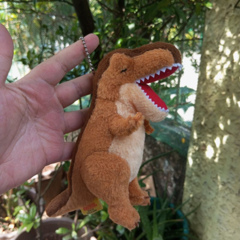 Dinosaur Age T-Rex Brown Keychain Plush | Shopee Philippines