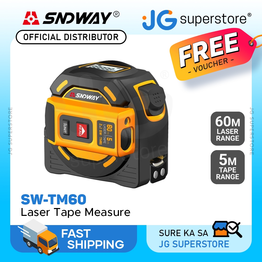 SNDWAY 2-in-1 60 Meters Laser Distance Meter Rangefinder with Measuring Tape Measure | SW-TM60 ...