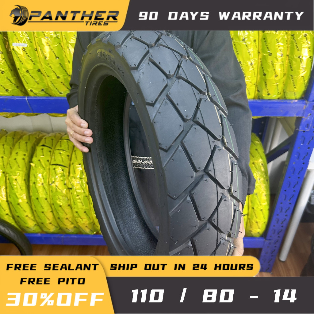 [90 DAYS WARRANTY] [Free Sealant & Pito] Panther Motorcycle Tires 14 ...