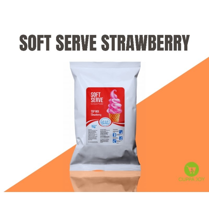 TOP Creamery Top Mix Strawberry Soft Serve Ice Cream Powder 1kg ...