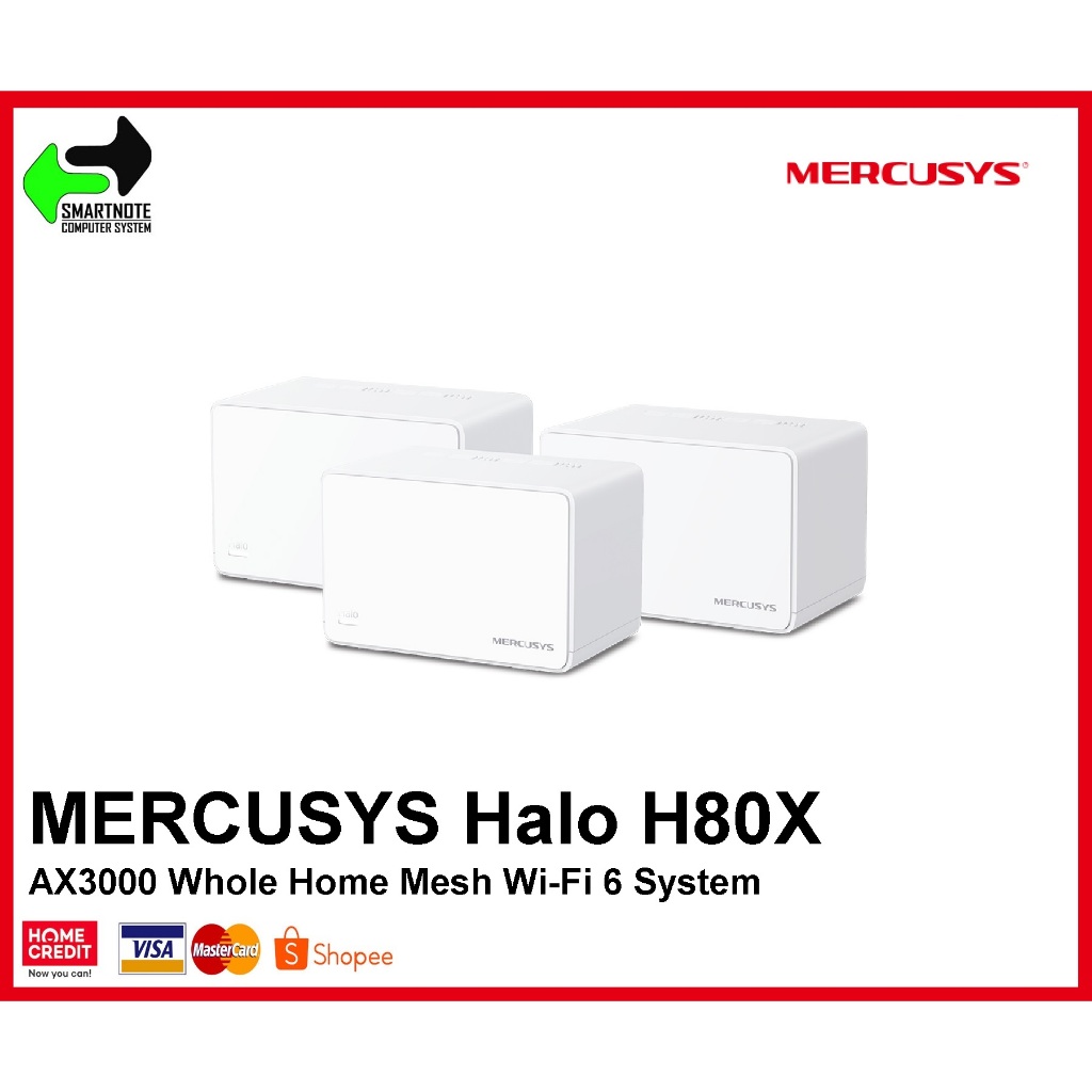 MERCUSYS Halo H80X AX3000 Whole Home Mesh Wi-Fi 6 System | Shopee Philippines