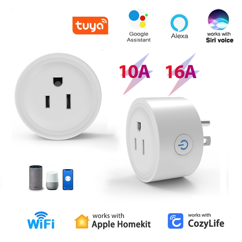 TIMESEQUENCE Tuya Smart Plug WiFi Wireless App Control For Alexa ...