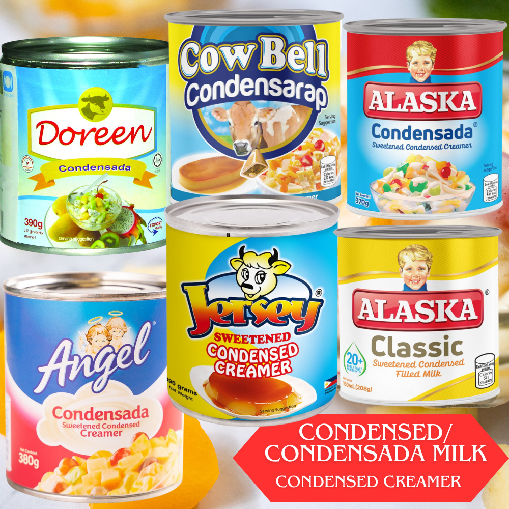 Condensada Sweetened Filled Milk Alaska,Jersey,Cow Bell,Angel, Doreen ...