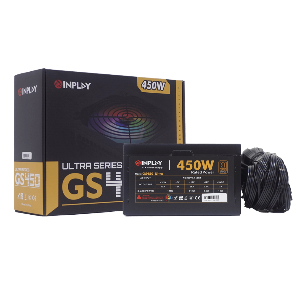 Inplay Gs-Series 450W 550W 650W 750W Atx RGB Power Supply COMPUTER ...