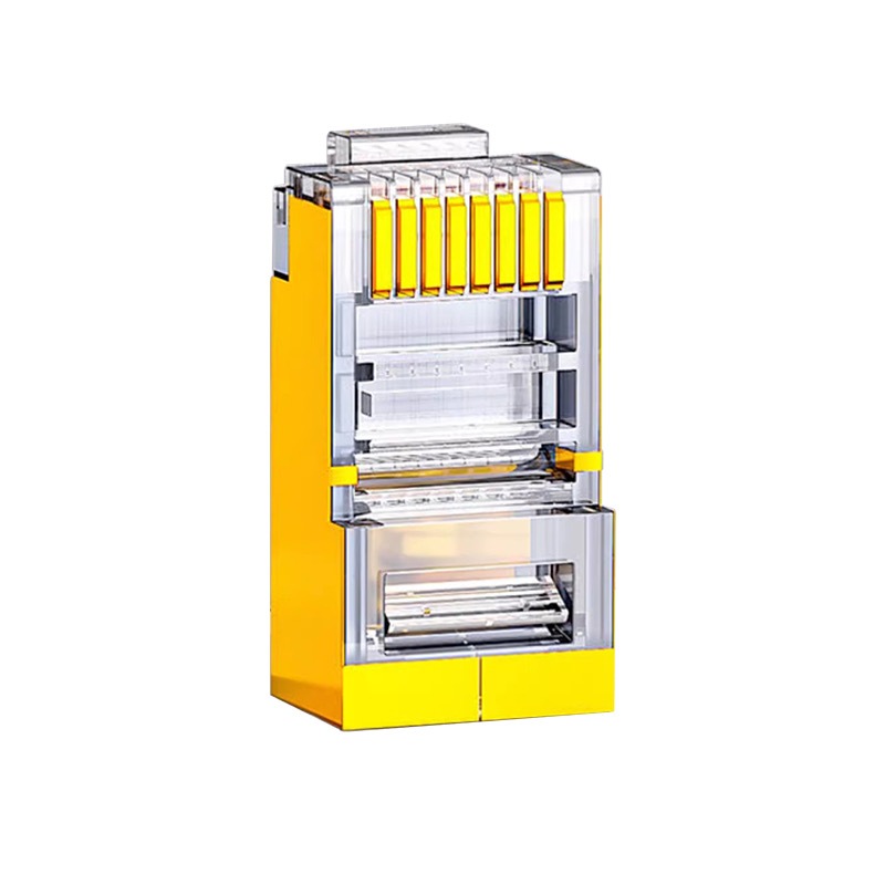 100PCS ALLAN CAT6 Shielded Pure Copper RJ45 Modular Plug Connector 8P8C ...