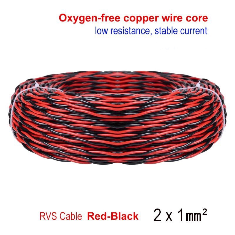 2 Core Colorful Power Cable 100 Meters RVS Copper Wire 16AWG Waterproof ...