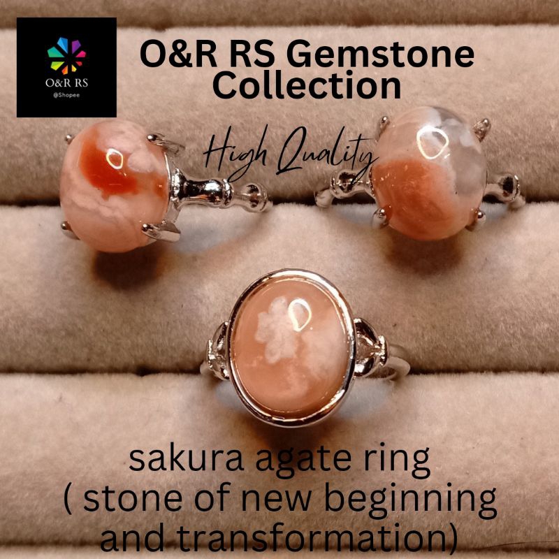 O&R RS sakura agate ring | Shopee Philippines