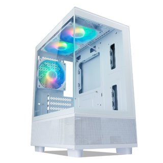 Tecware Infinity M2 ( Black / White ) Dual Tempered Glass mATX Case w ...