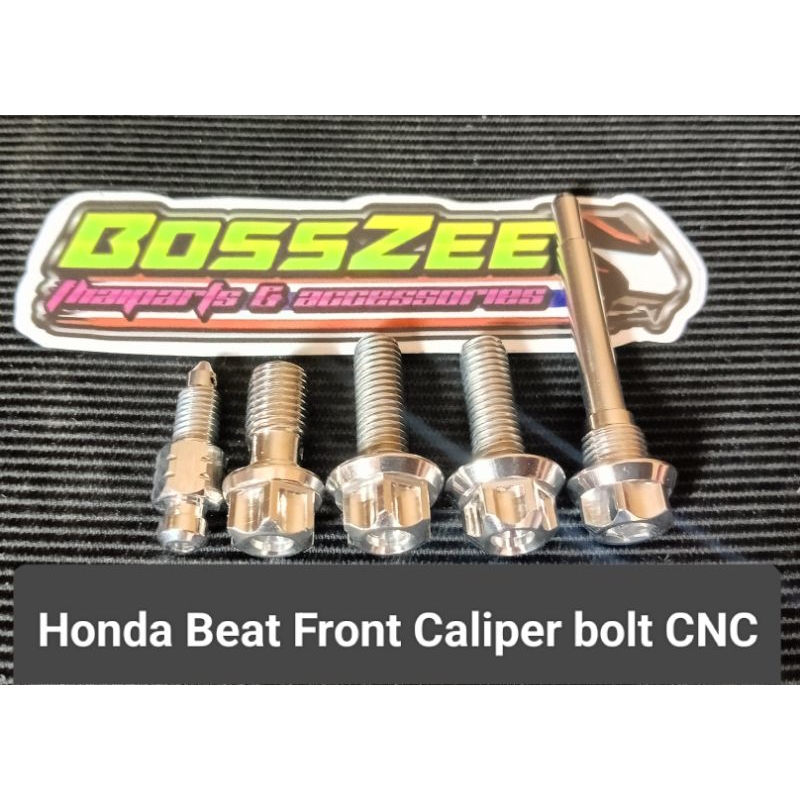 Honda Click 125/150 & Honda Beat front caliper bolt w/ wire bolt (sold ...