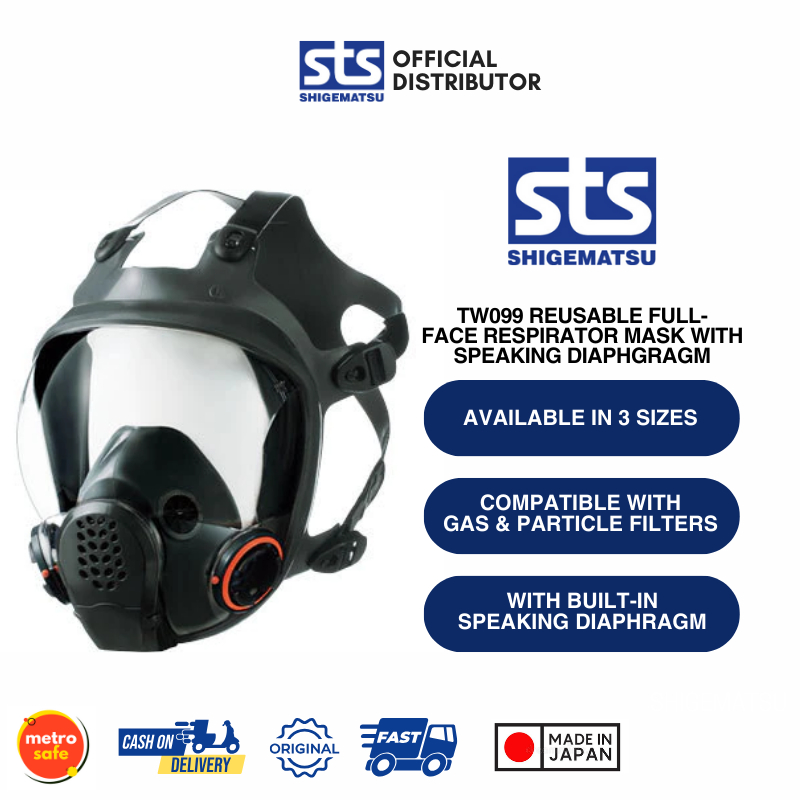 SHIGEMATSU Full Face Respirator Mask with Speaking Diaphragm TW099 | Shopee Philippines