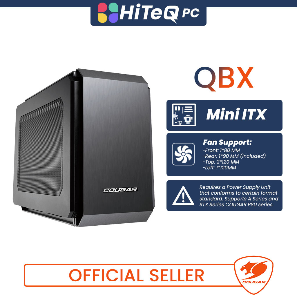 HiteqPC | COUGAR QBX ULTRA COMPACT GAMING CASE /ATX PSU COMPATIBLE/ 1 ...