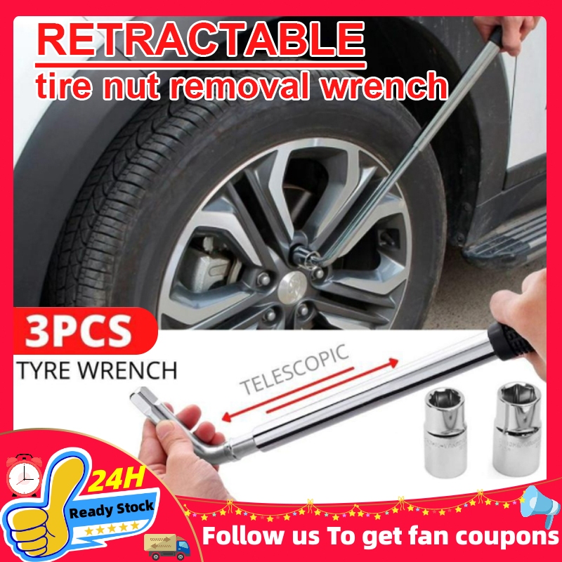 Car Tire Wrench Telescopic L-type Mobile Socket Wrench For Bicycle ...
