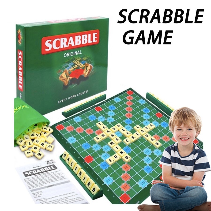 Scrabble board game 2toys1 Mini educational house party toys board game ...