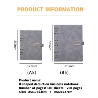 A5/B5 Leather Binder Notebook Refillable Notebook hand ledgers kraft ...