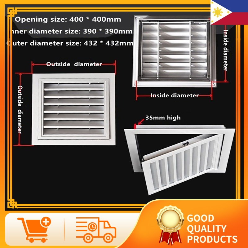 Aluminum Alloy Exhaust Shutter Vent For Central Air Grille Ventilation ...